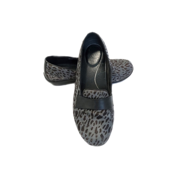 Dansko | Shoes | Dansko Oksana Grayblack Leopard Print Calf Hair ...